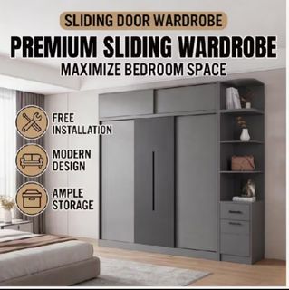Sliding door Wardrobe, Furniture & Home Living, Furniture, Shelves ...