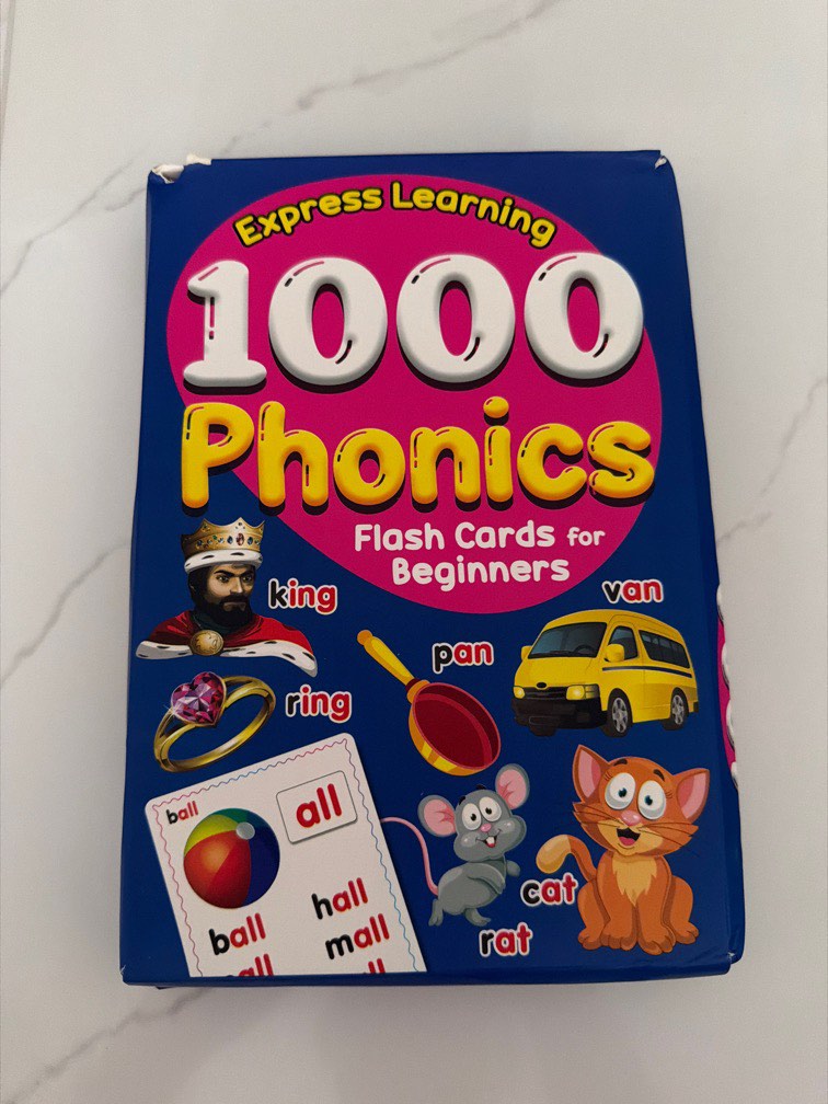 1000 Phonics Flash Cards, Hobbies & Toys, Books & Magazines, Children's ...