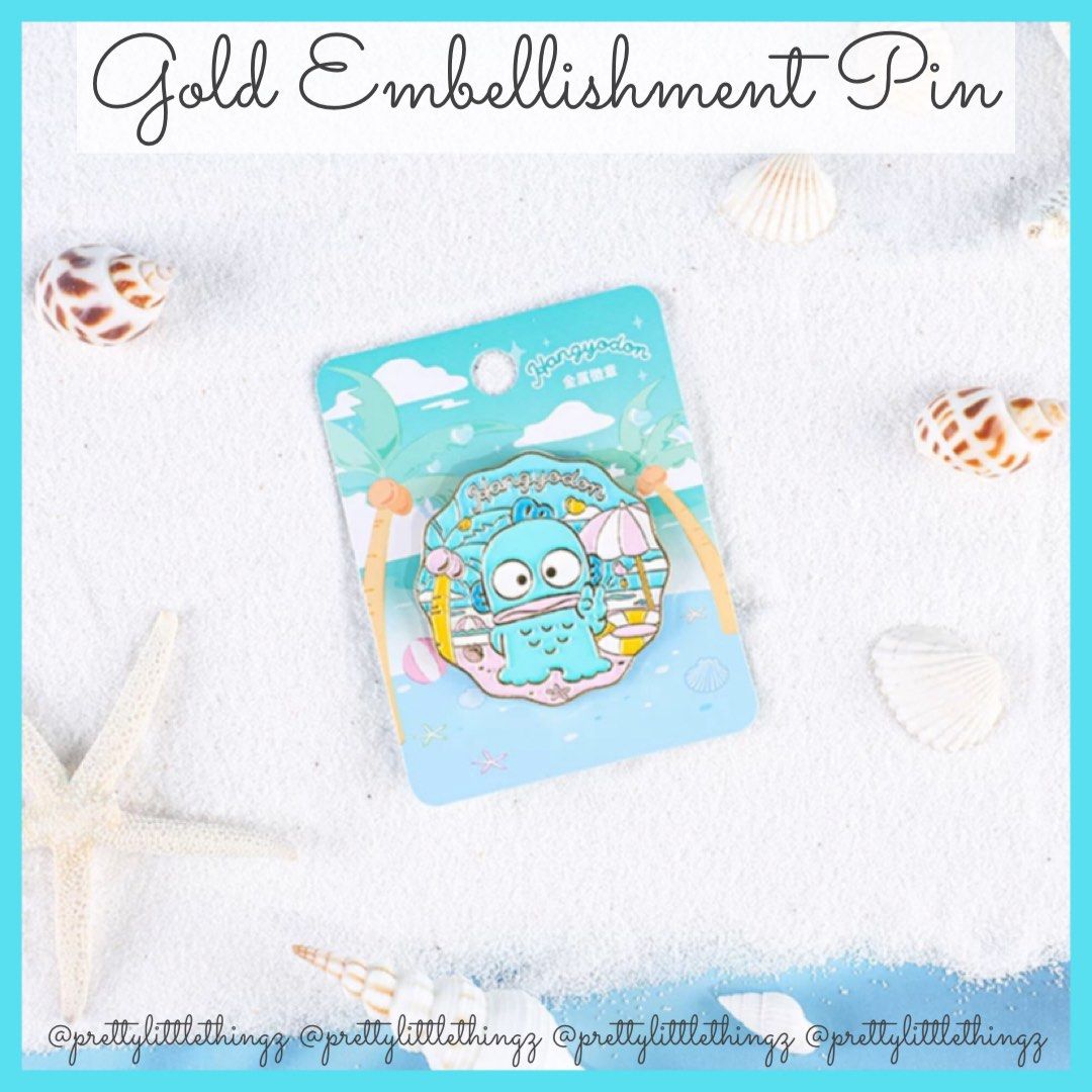 ️10 DESIGNS * SG READY STOCK * GOLD EMBELLISHMENT PIN (HANGYODON ...