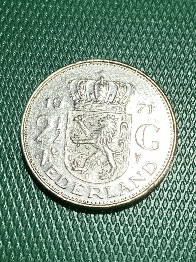 1971 Nederland 2 1/2 Guilder coin, Hobbies & Toys, Memorabilia ...