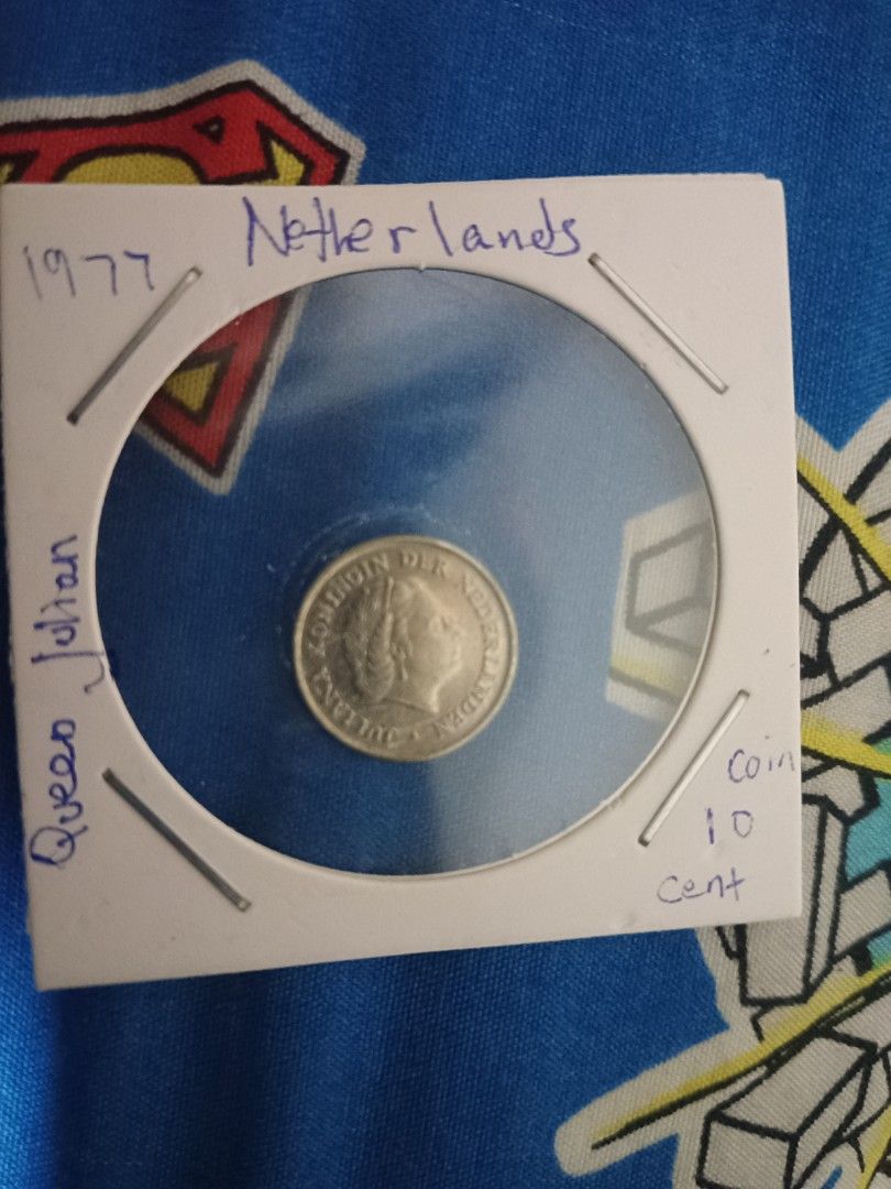 1977 Netherlands 10 Cent Coin Queen Juliana, Hobbies & Toys ...
