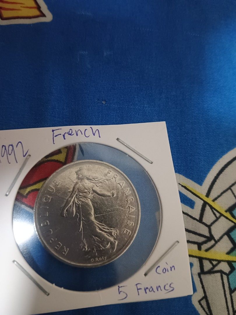 1992 French 5 Francs Coin, Hobbies & Toys, Memorabilia & Collectibles ...