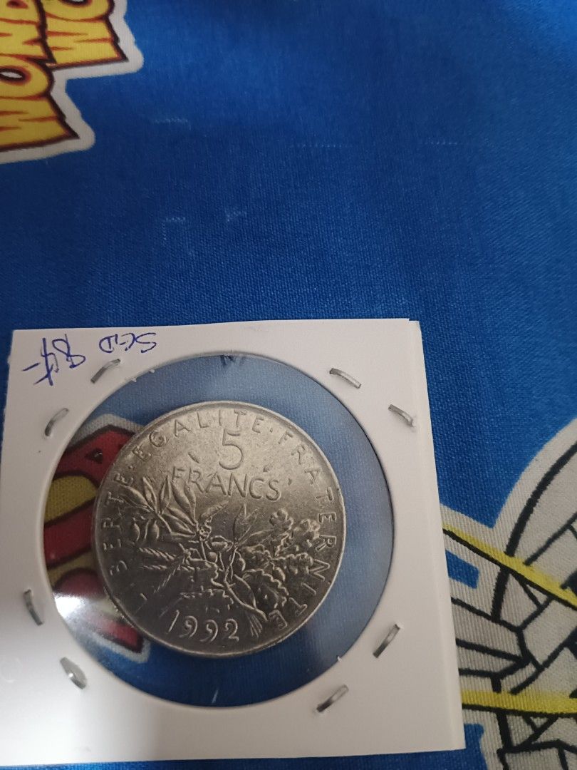 1992 French 5 Francs Coin, Hobbies & Toys, Memorabilia & Collectibles ...