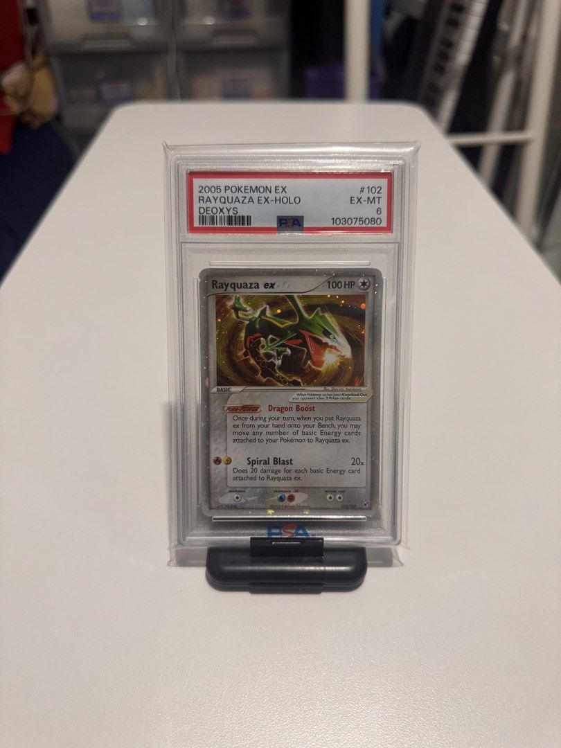 2005 Pokemon EX Rayquaza EX Holo PSA 6, Hobbies & Toys, Toys & Games on ...