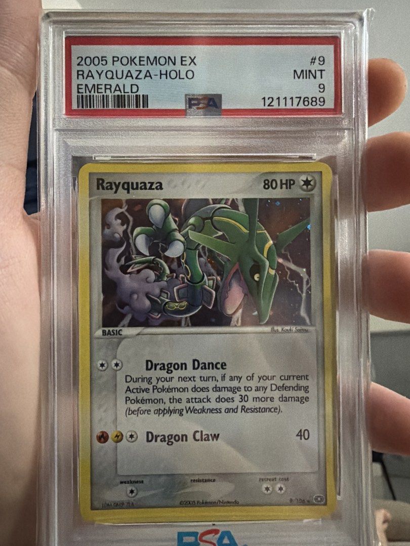 2005 Pokemon EX Rayquaza Holo Emerald PSA 9 Mint Card, Hobbies & Toys ...