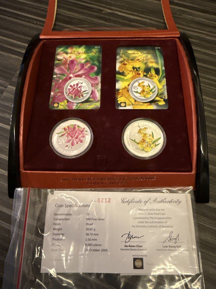 2008 Heritage Orchids of Singapore Coin & EzLink Card Set, Hobbies ...