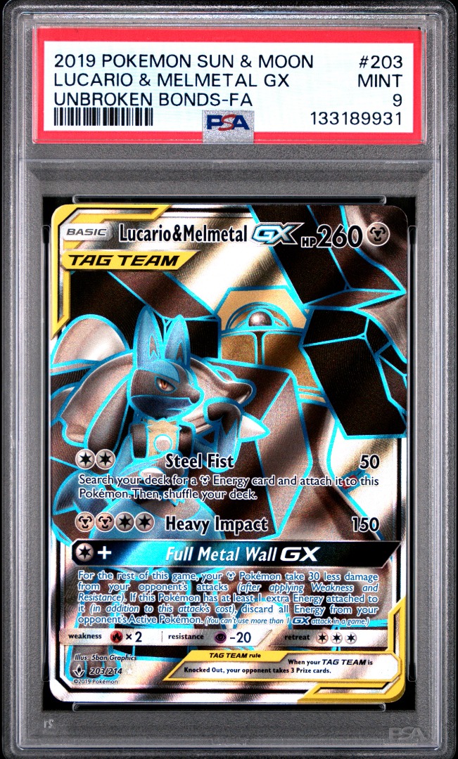 2019 Pokemon Sun & Moon Lucario & Melmetal GX PSA 9, Hobbies & Toys ...