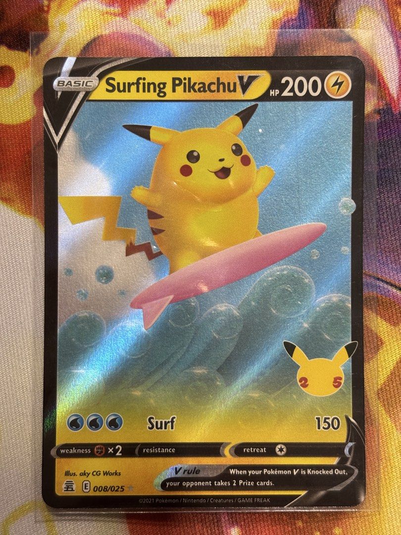 2021 Pokemon Celebration Eng Surfing Pikachu V, Hobbies & Toys, Toys ...