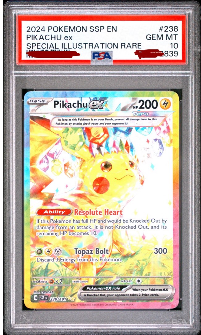 2024 Pokemon Ssp EN-Surging Sparks 238 Pikachu EX Special Illustration ...
