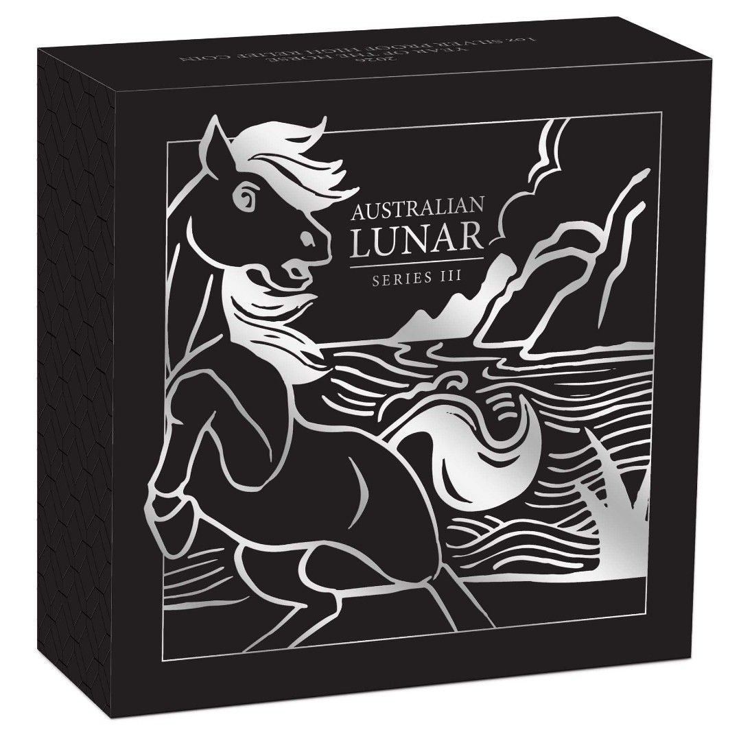 2026 1 oz Australian Lunar Series "Year of the Horse" Silver Proof High ...
