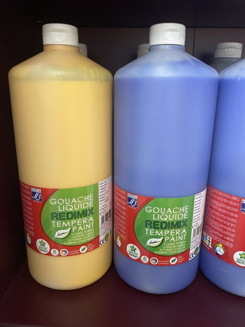 2L Big Bottle Kids Paint / Gouache Tempera Ready Mix Paint, Hobbies ...