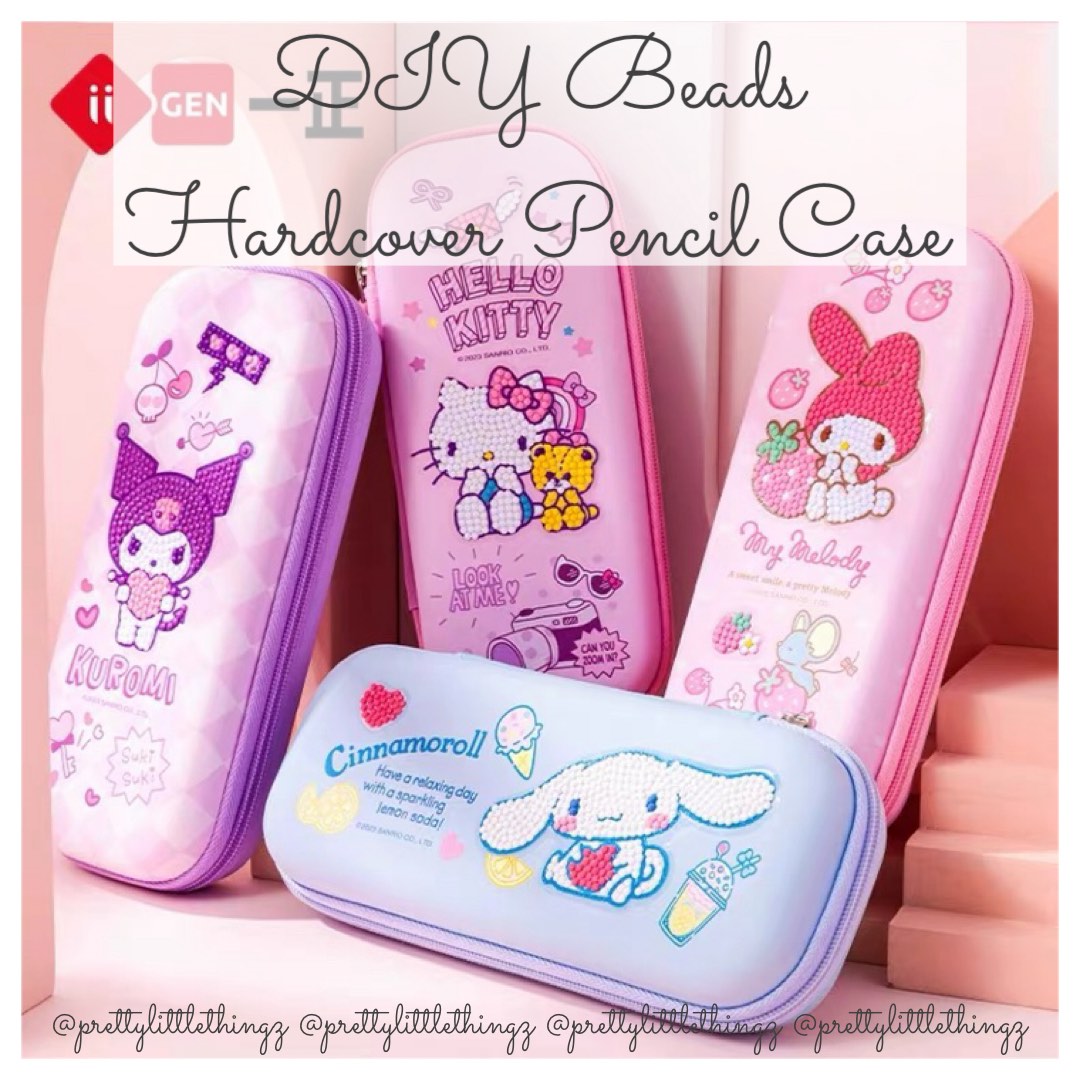 ️3 DESIGNS | DIY BEADS HARDCOVER PENCIL CASE (HELLO KITTY, MELODY ...