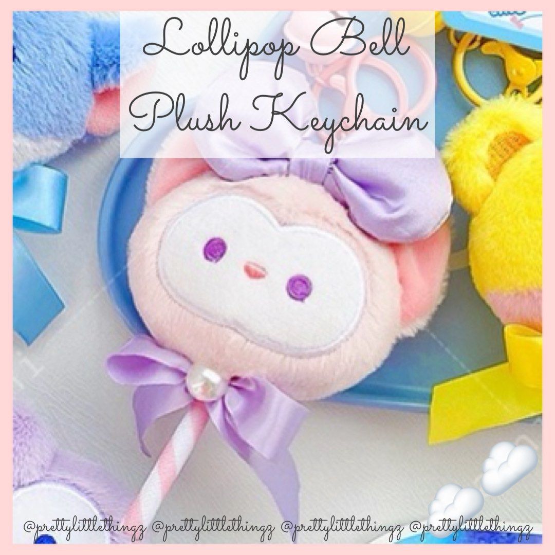 ️3 DESIGNS | LOLLIPOP PLUSH KEYCHAIN (STITCH, WINNIE THE POOH, SHELLIE ...