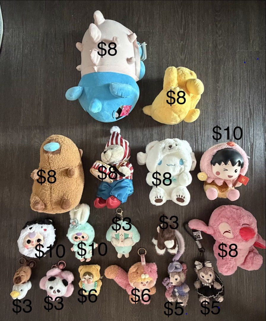 Assorted Plushies - Various Characters and Sizes, Hobbies & Toys, Toys ...
