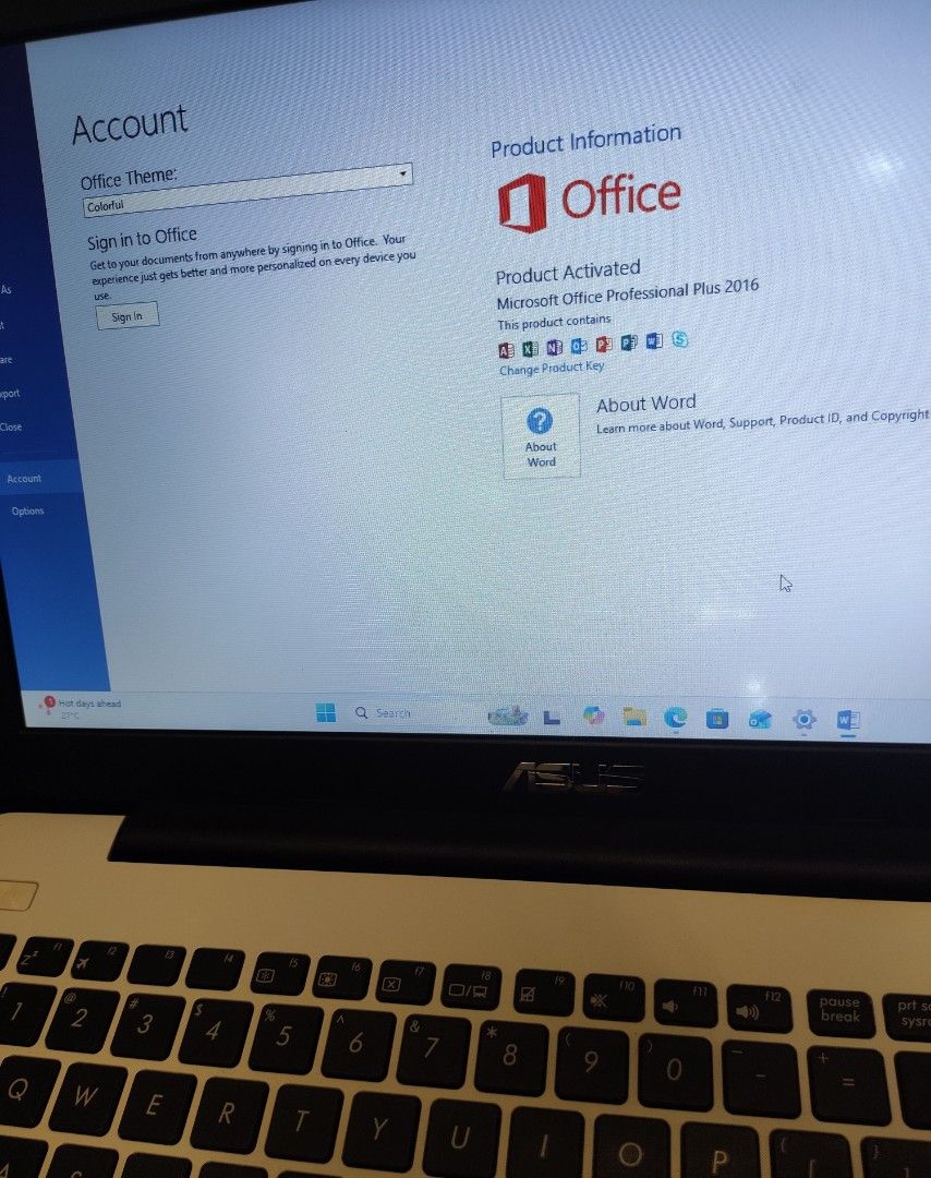 ASUS A555L Laptop with Microsoft Office Professional Plus 2016 ...