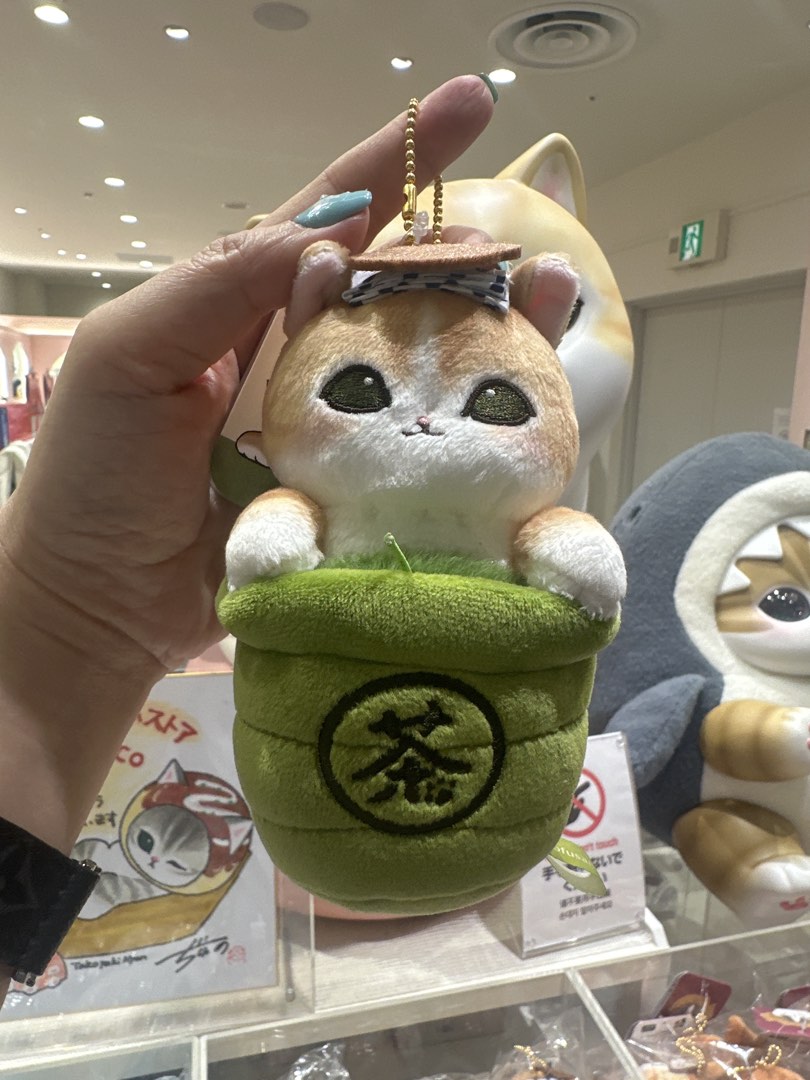 Cute Cat Matcha Plush Keychain, Hobbies & Toys, Toys & Games on Carousell