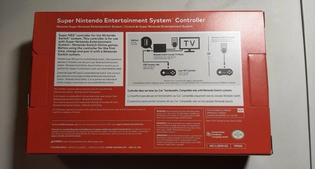 Nintendo Switch Online Super Nintendo Controller, Video Gaming, Gaming ...