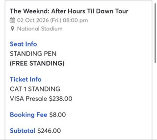 The Weeknd: After Hours Til Dawn Tour Ticket - Oct 2026, Tickets ...