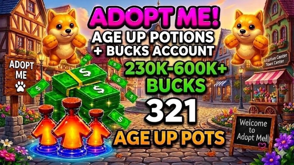 adopt me selling bucks and age potion accounts, Video Gaming, Gaming ...