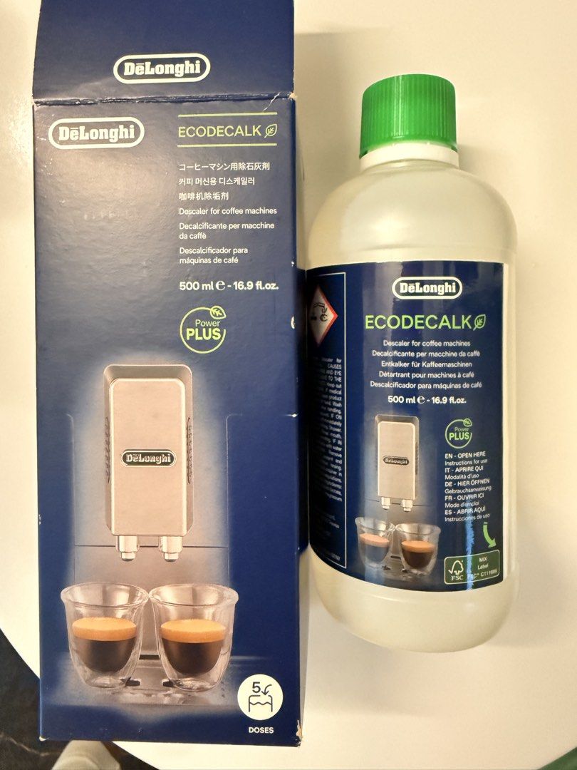 DeLonghi Ecodecalk Coffee Machine Descaler 500ml, 家庭電器, 廚房電器, 咖啡機及咖啡壺 ...