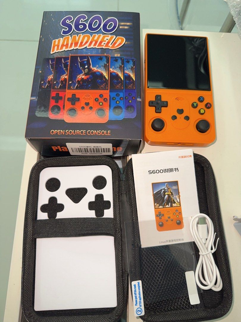 S600 Retro Game Console Handheld Video Emulator, 3500mAH 18k Arcade ...