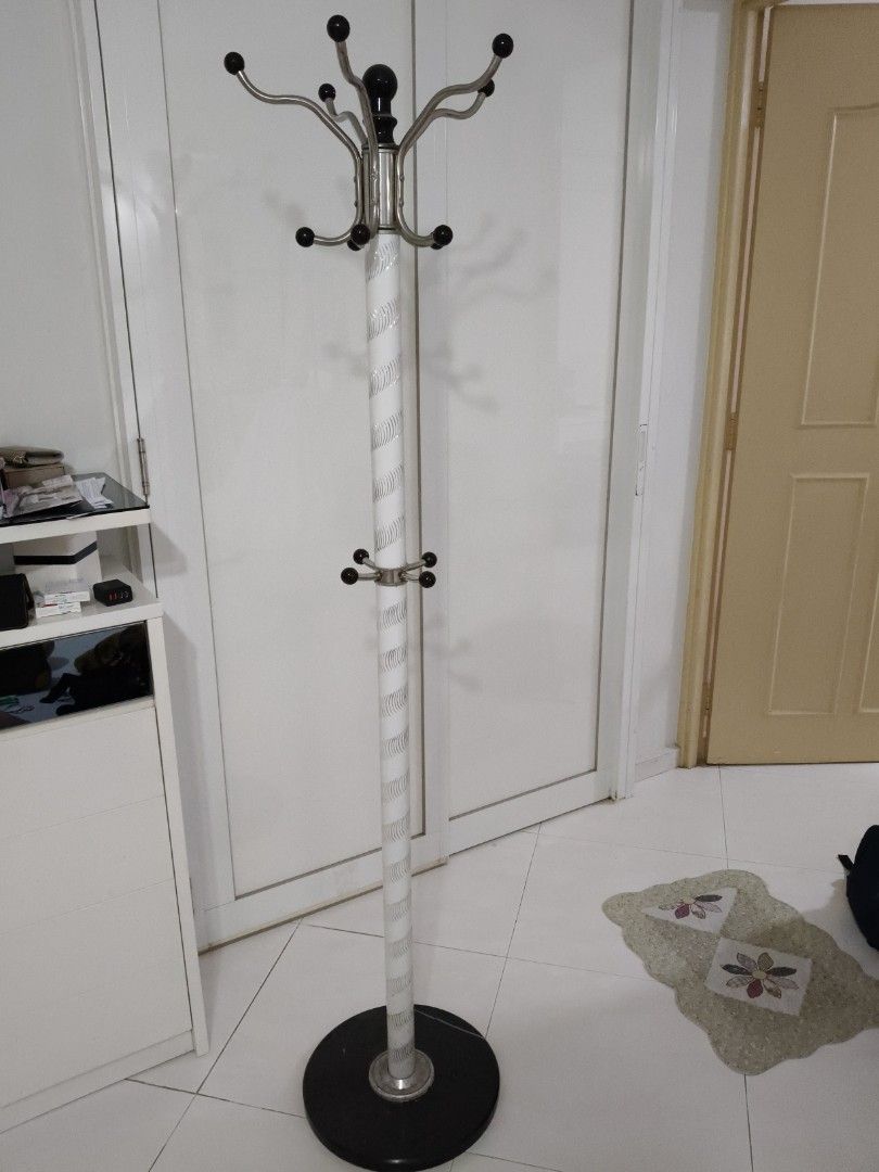 Standing Coat Rack with Round Base, Furniture & Home Living, Furniture ...