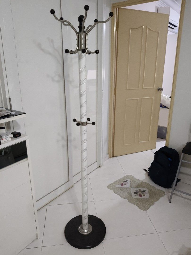 Standing Coat Rack with Round Base, Furniture & Home Living, Furniture ...