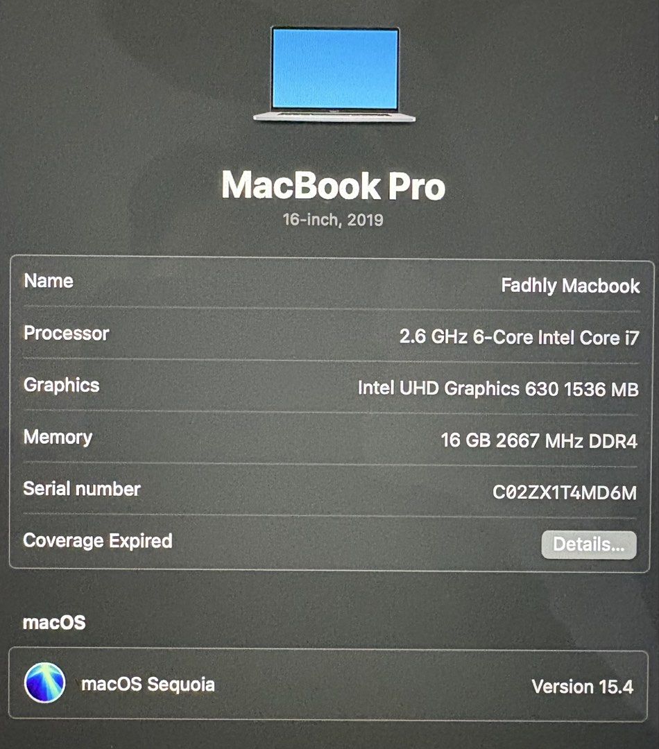Apple MacBook Pro 16-inch 2019 Intel Core i7, Computers & Tech, Laptops ...