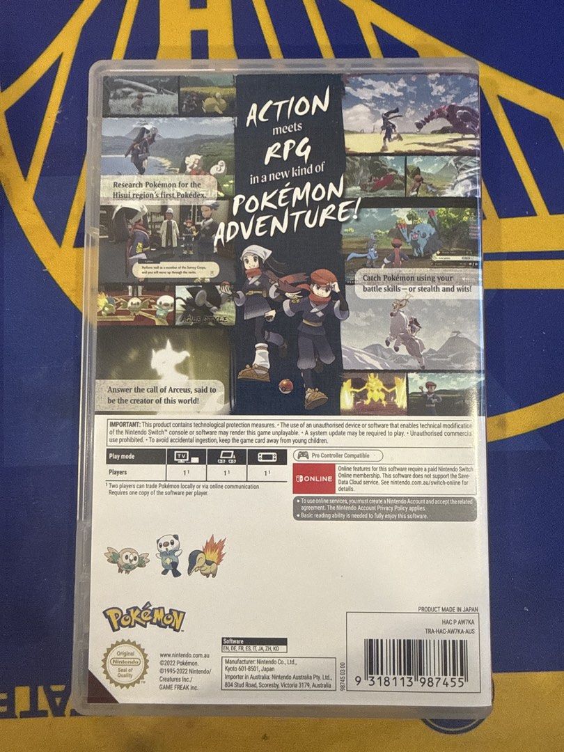 Pokemon Legends Arceus Nintendo Switch Game, Video Gaming, Video Games ...