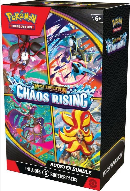 Pokemon TCG Mega Evolution Chaos Rising Booster Bundle (6 Packs), Toys ...