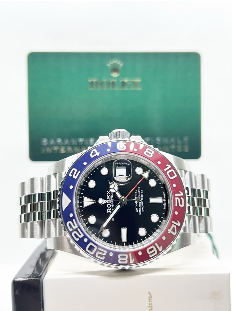 Pre Owned Rolex Oyster Gmt Master II 126710BLRO “Pepsi” Black Dial ...