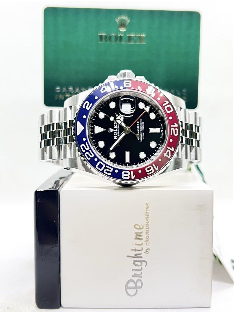 Pre Owned Rolex Oyster Gmt Master II 126710BLRO “Pepsi” Black Dial ...
