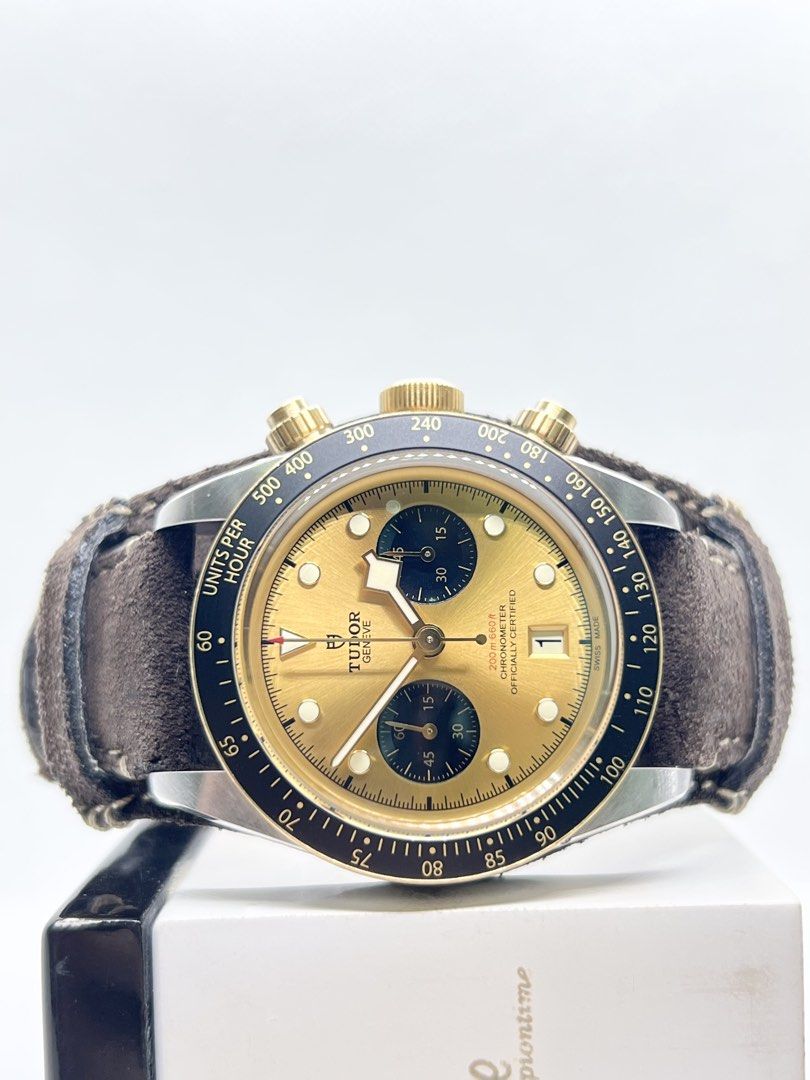 Pre Owned Tudor Black Bay 41 Chrono S/G 79363N Champagne Gold Dial ...