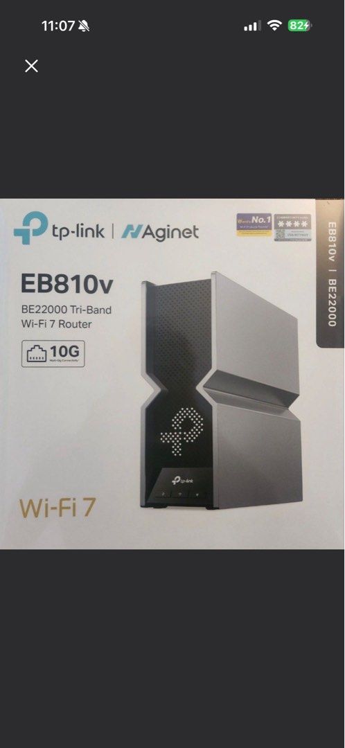 TP-Link EB810v BE22000 Tri-Band Wi-Fi 7 Router, Computers & Tech, Parts ...