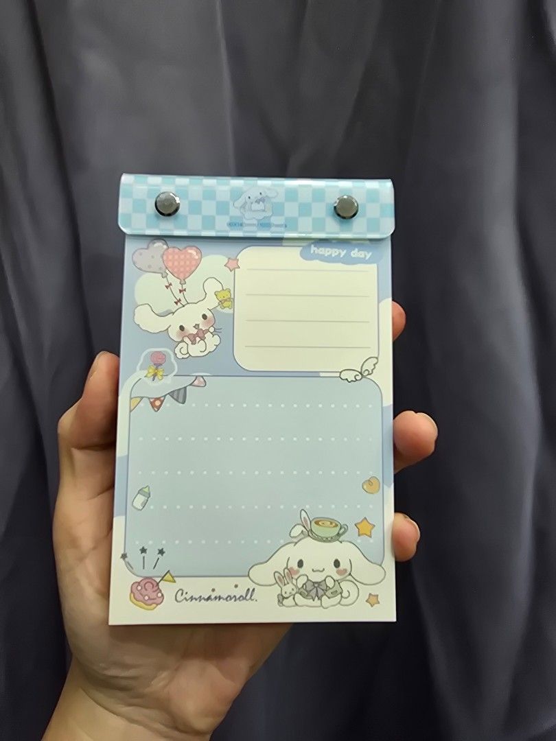 1+1 Cinnamoroll Mini Acrylic A6 Clipboard Memo Pad | 100 Tear-Off ...