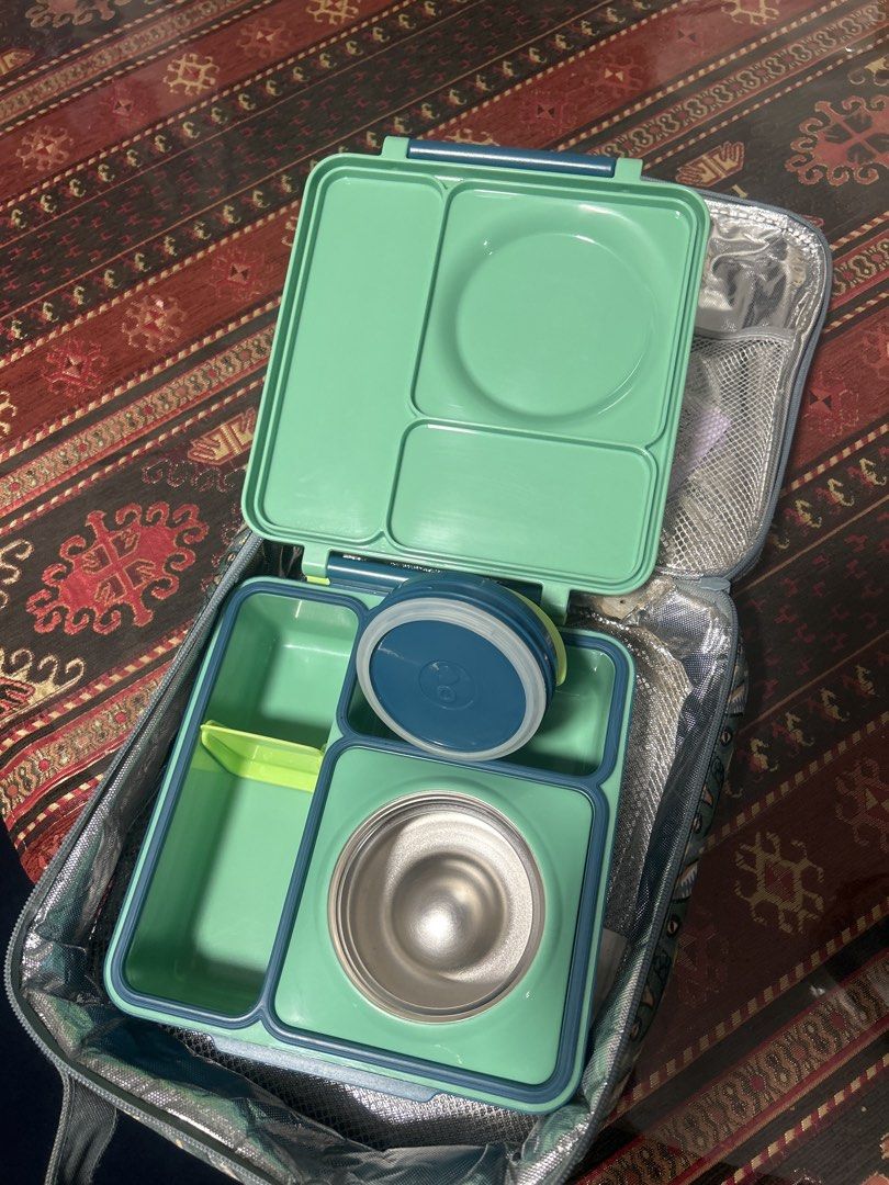 OmieBox Insulated Lunch Box with Thermos and Bag, Furniture & Home ...