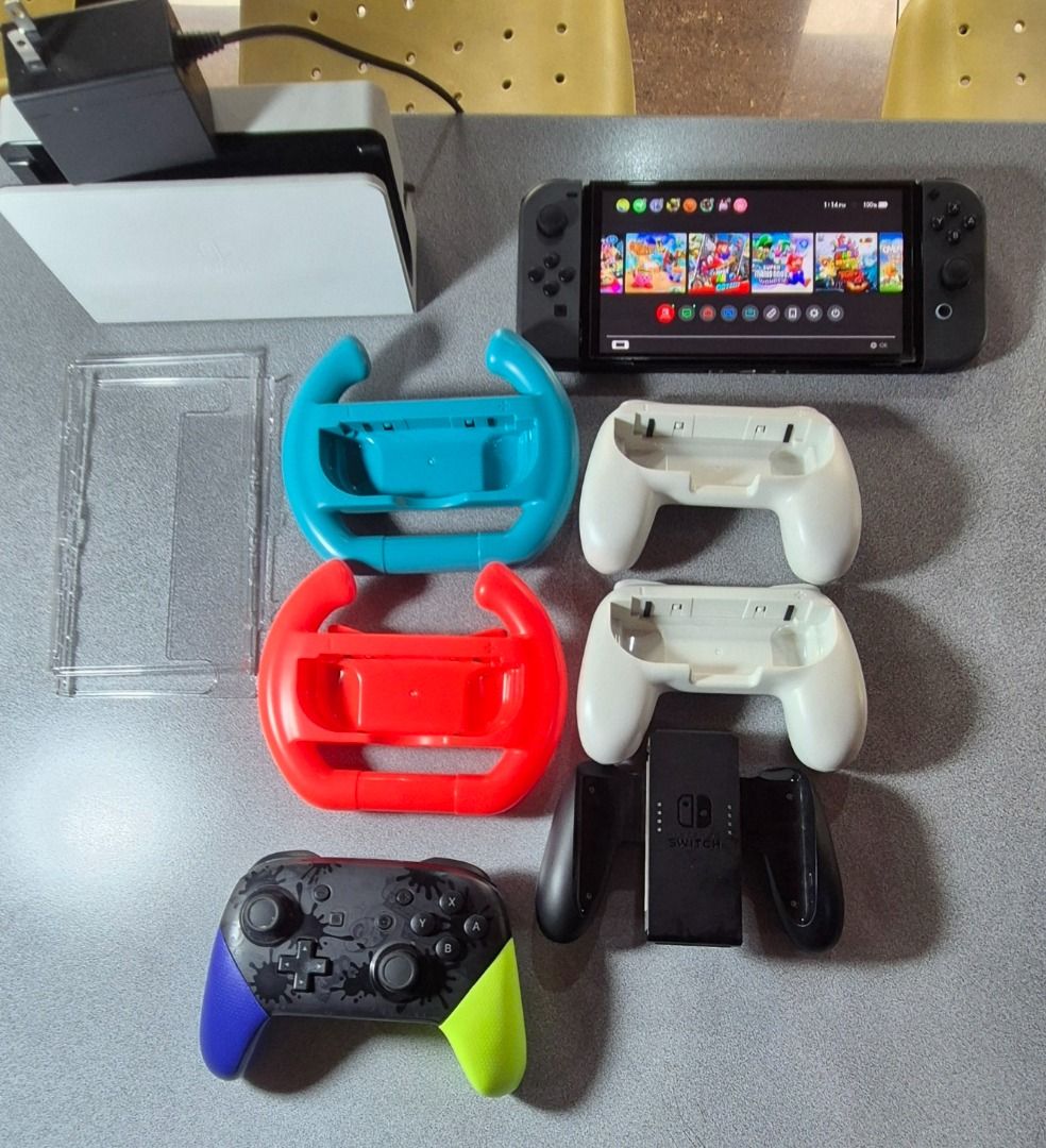 Nintendo Switch Console with Joy-Cons and Accessories, Video Gaming ...