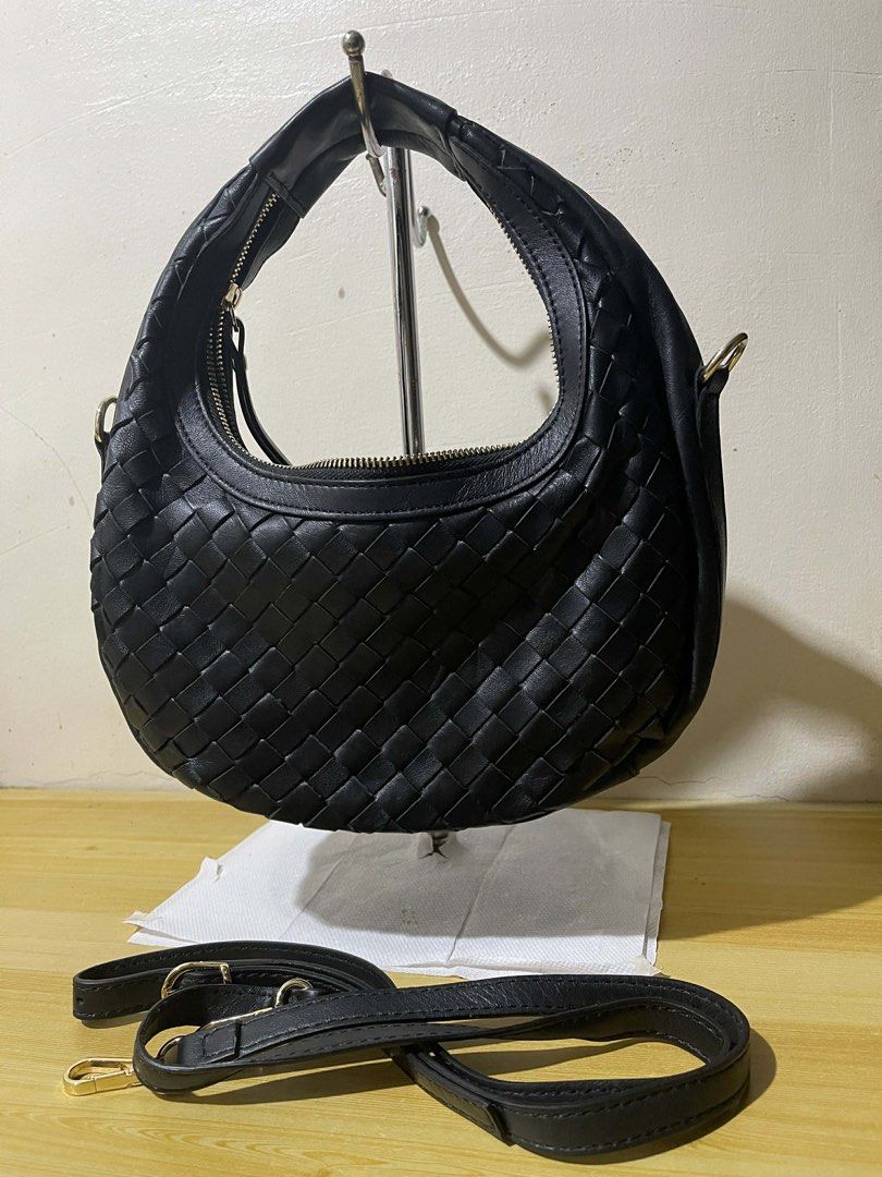 A. Bellucci or Moda Luxe Black woven leather Hobo, Women's Fashion ...