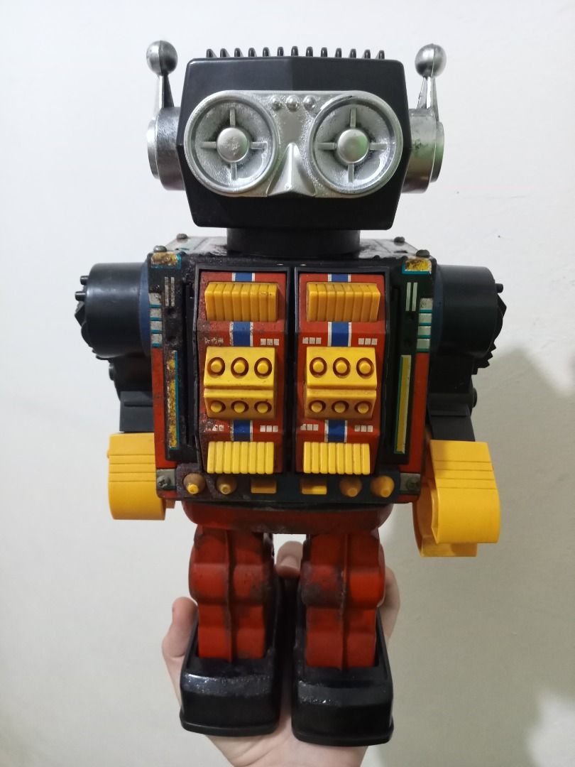 Vintage Tin Toy Super Robot 1980s x astronaut rare action figure alien ...