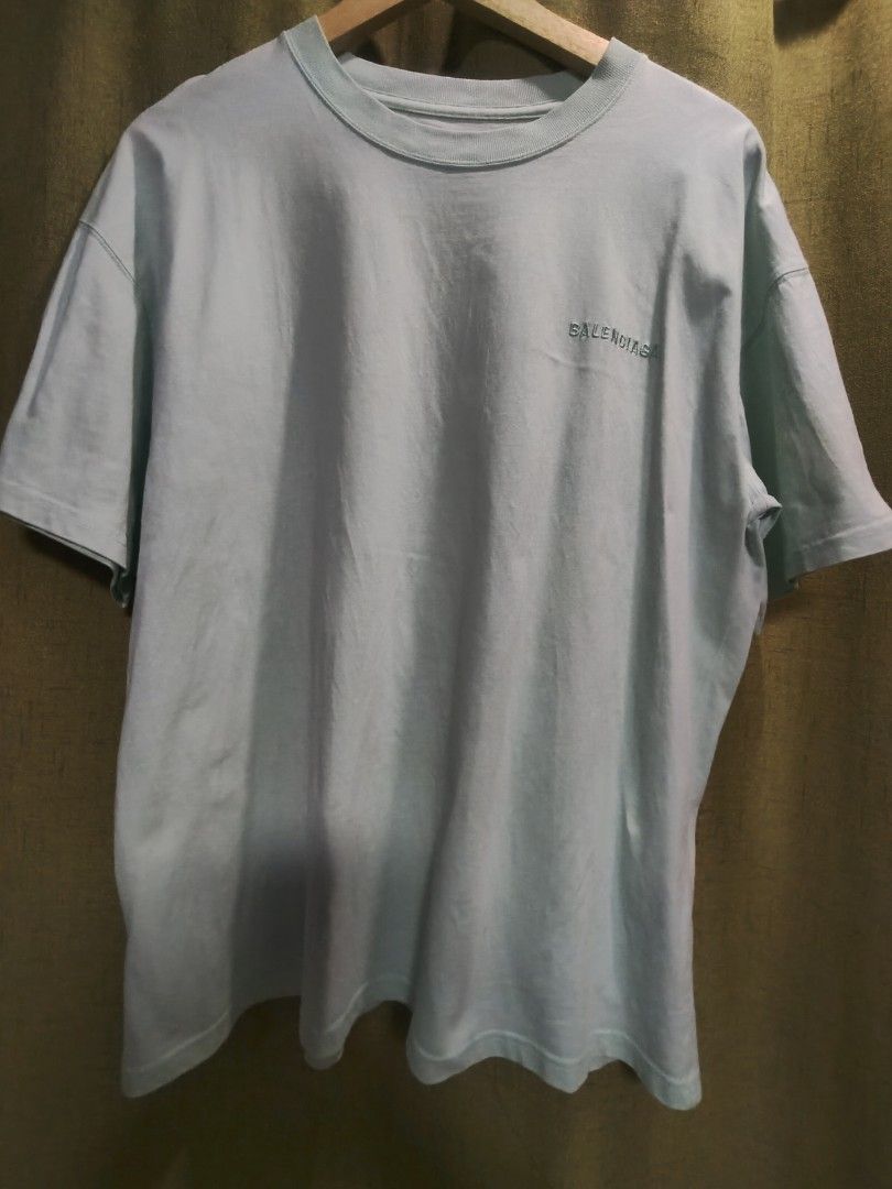Balenciaga Oversized T-Shirt Mint Green Limited Edition, Men's Fashion ...