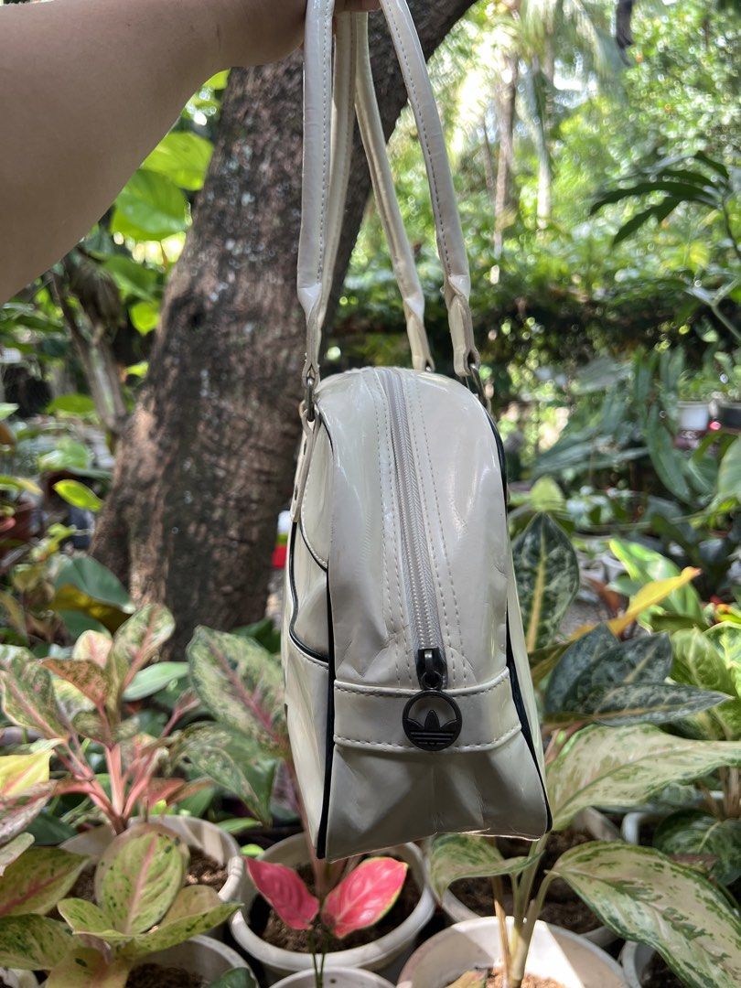 Vintage Adidas patent faux leather bowling bag, Women's Fashion, Bags ...