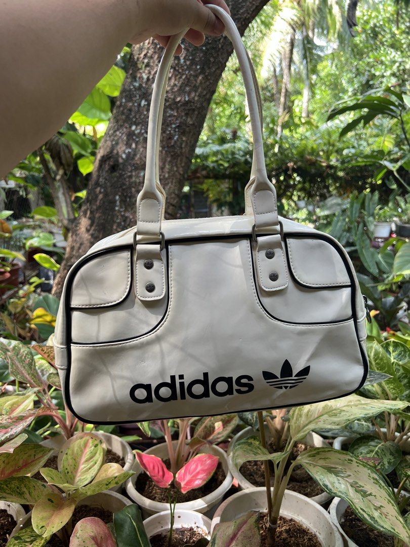 Vintage Adidas patent faux leather bowling bag, Women's Fashion, Bags ...