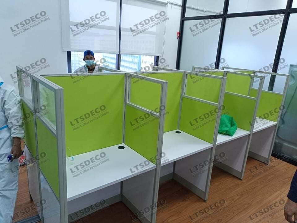 FABRIC WITH GLASS WORKSTATION CUBICLE OFFICE FURNITURE OFFICE PARTITION ...