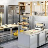 Stainless Steel Food stall Cart with Glass Display, Furniture & Home ...